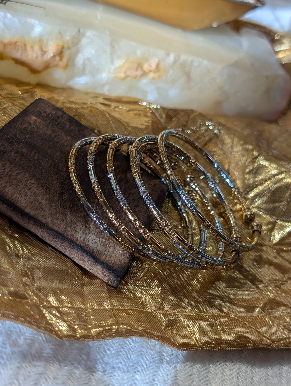Zara Cascade Gold Bangles – Midas Touch Jewelry