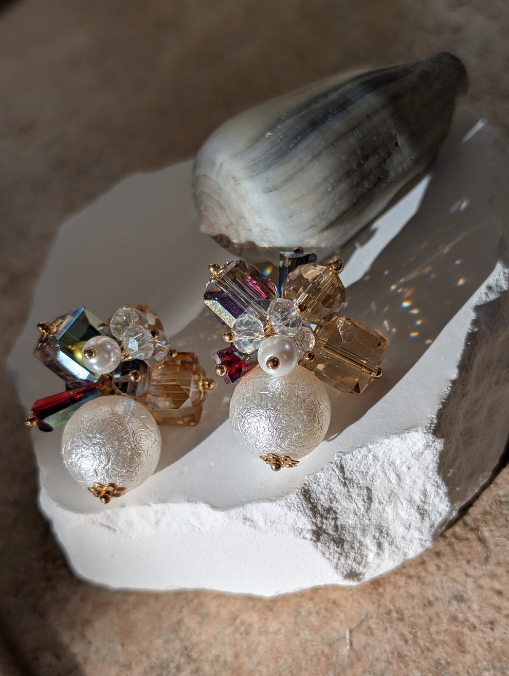 Aurora Lustre Cluster Earrings – Midas Touch Jewelry